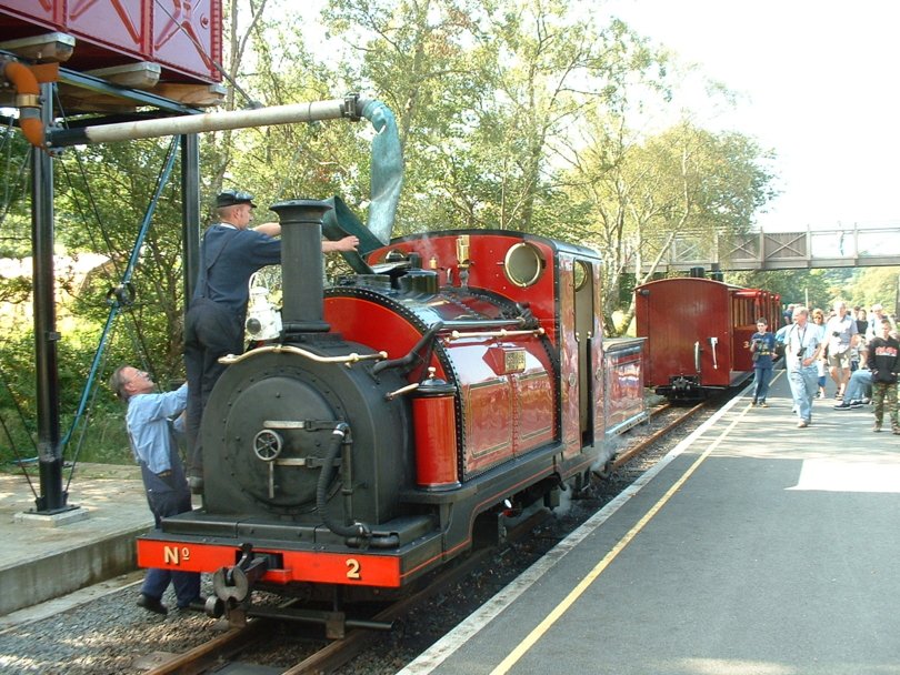 Prince takes water - Narrow Gauge railway Photo Gallery